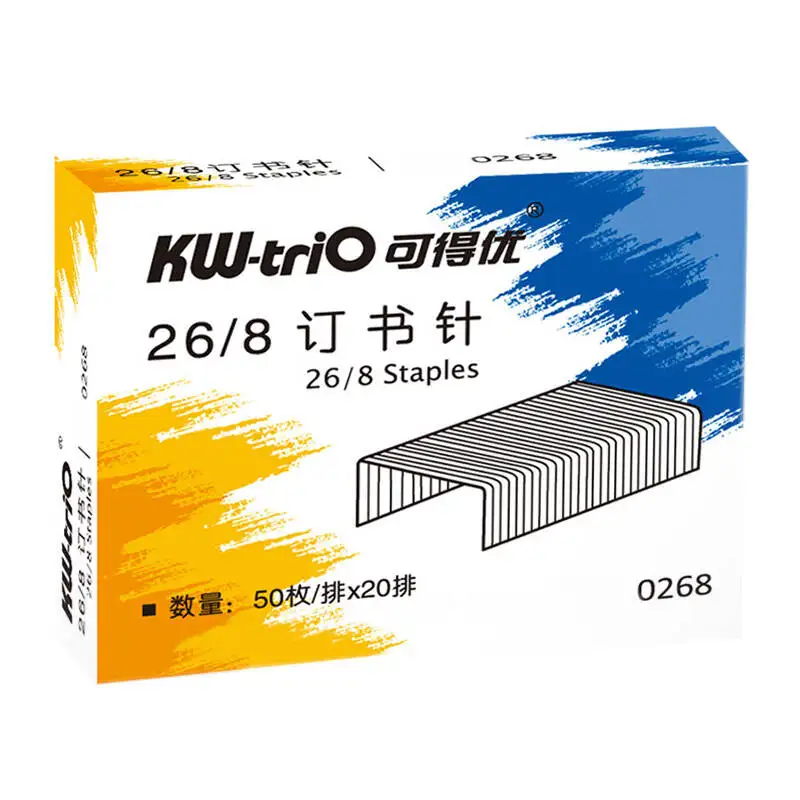 Fromthenon 1000pcs Heavy Duty Staples 26/8 Metal Silver Thickened Large ...