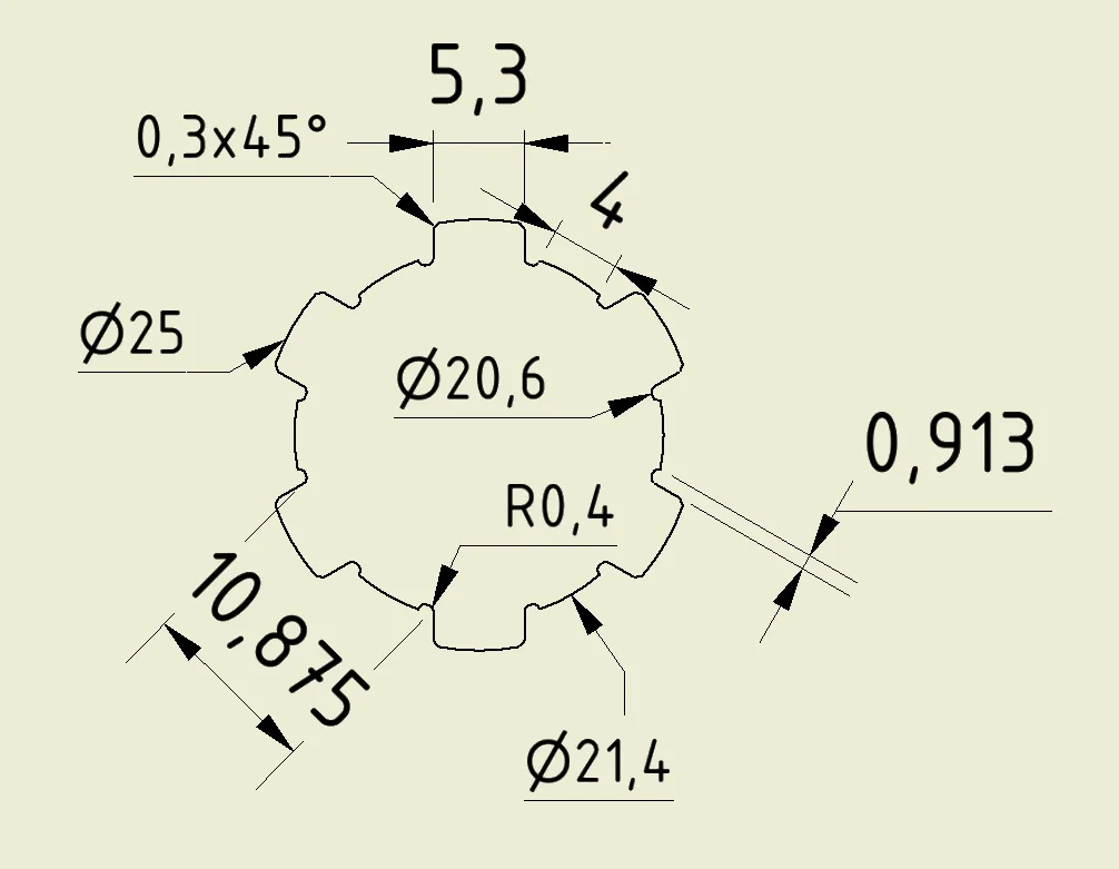 Combination With The Two Drawing To Customize Gear Hob Cutter Inner ...