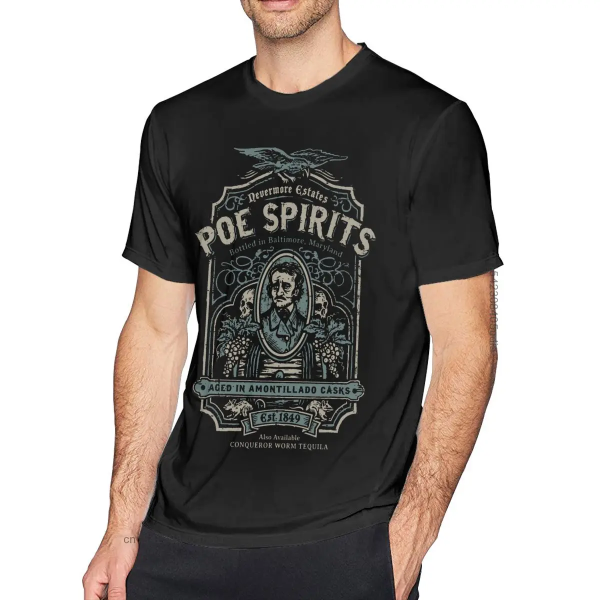 Edgar-Allan-Poe-Tshirts-Poe-Spirits-T-Shirt-Cute-Cotton-Tee-Shirt ...