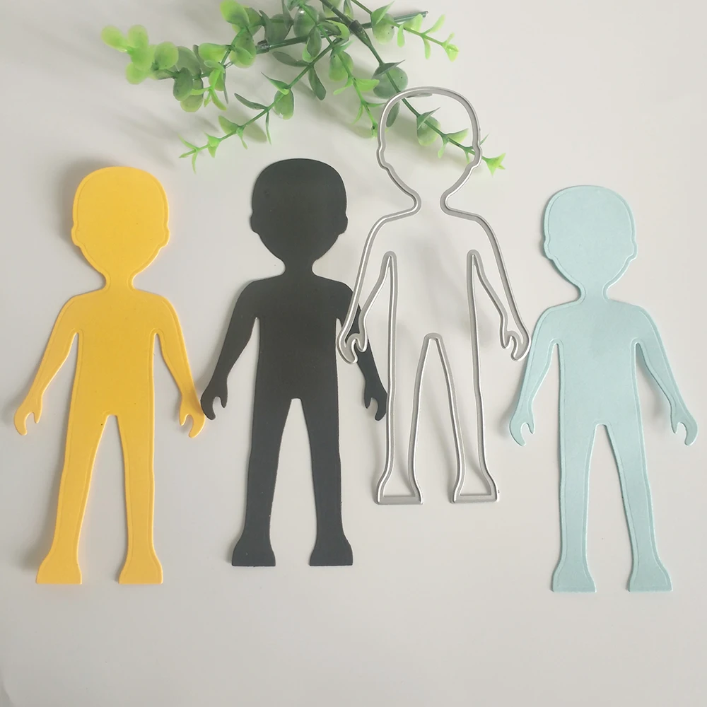 New-Boy-girl-body-cutting-dies-DIY-scrapbook-embossed-card-making-photo ...