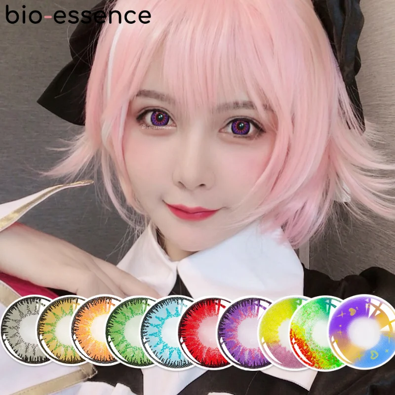 Lentes-de-contacto-para-ojos-lentillas-multicolores-serie-Anime-Cosplay ...