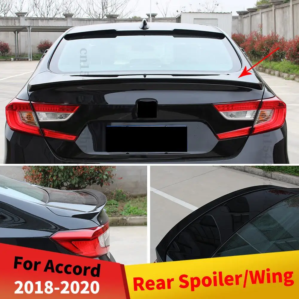 Rear Spoiler Roof Wing Trunk Spoiler Racing Sport Refit Carbon Fiber ...