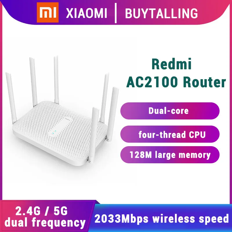 Xiaomi Redmi AC2100 WiFi Router Gigabit 2.4G 5.0GHz Dual Band 2033Mbps ...