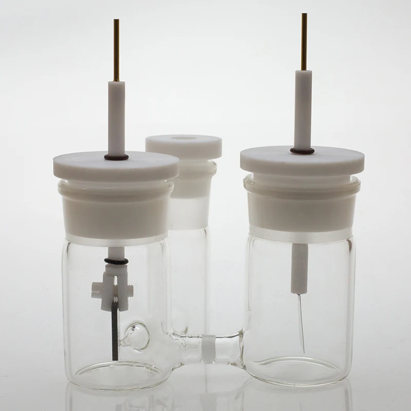 Three tank H-type electrochemical cell with reference cell