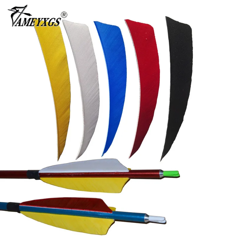 50pcs 4" Shield Arrow Feather Vanes Handcraft Turkey Feather Fletching ...