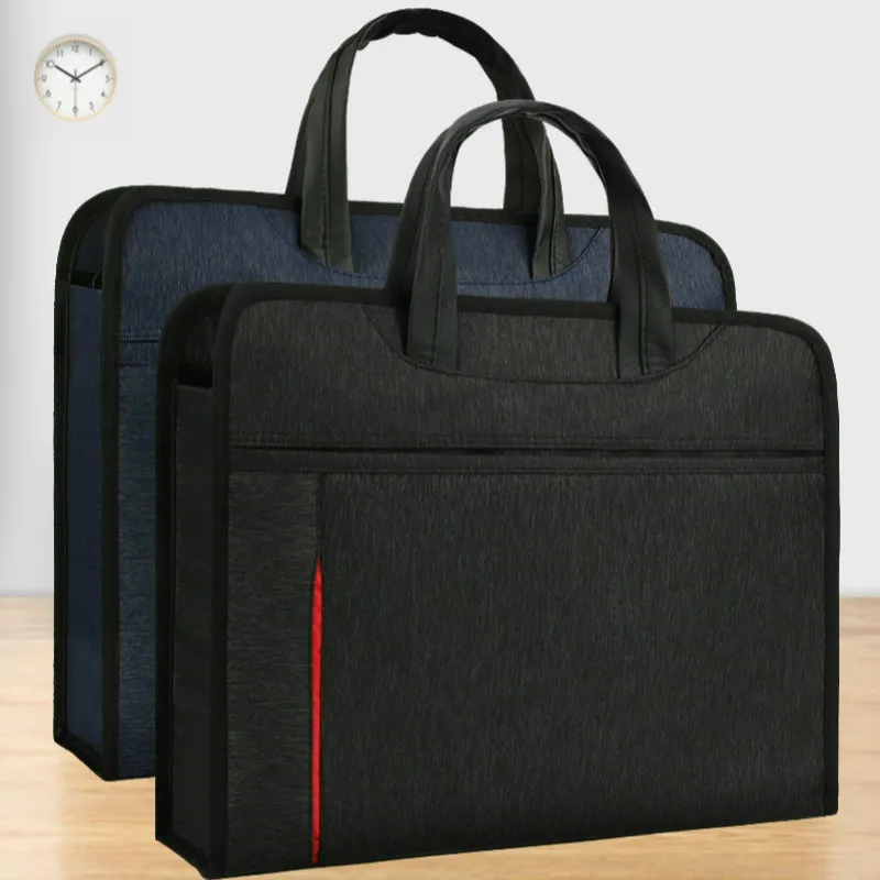 A4 Briefcase Laptop Case Document Bag Men Women Portable Business ...