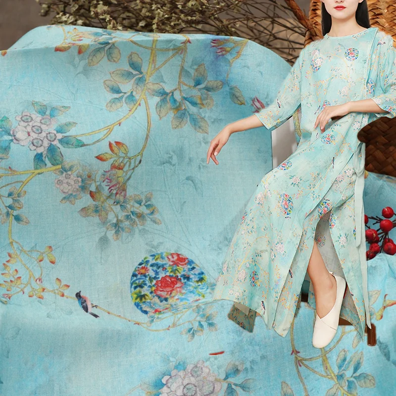 Qx High Quality Natural Pure Ramie Linens Cloth Fabric Summer Thin ...