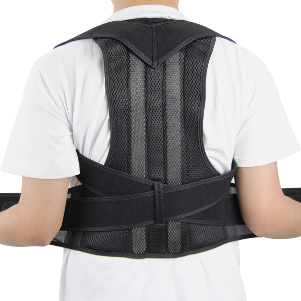 NY-48 Adjustable Back Posture Brace Back Pain Relief by Elastic Belt XL ...