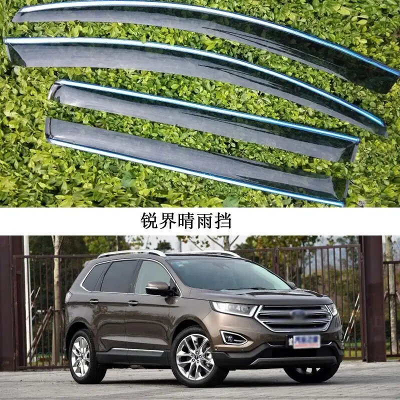 4 Uds. Para Ford Edge 2012 coche estilo ventana moldura toldos ...
