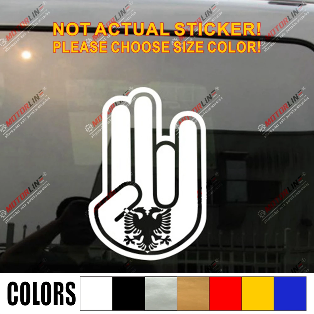 Shocker Hand Albania Double Headed Eagle Decal Sticker Car Vinyl pick ...