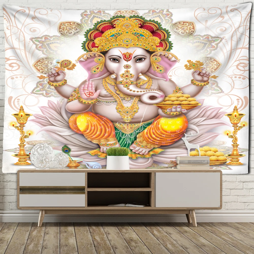 Ganesha Indian Mandala Tapestry