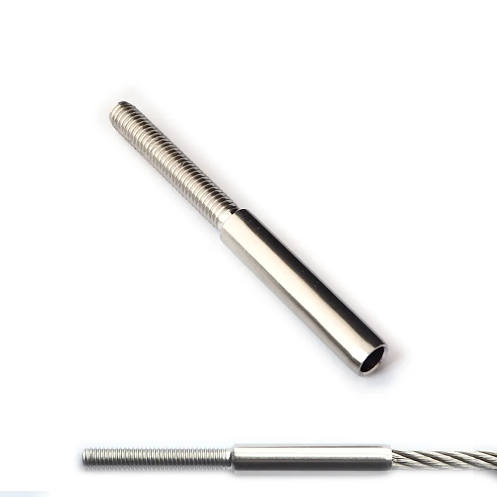 Swage Stud 4mm Wire M6 Right Hand Thread 65mm Stainless Steel 316 T02 ...