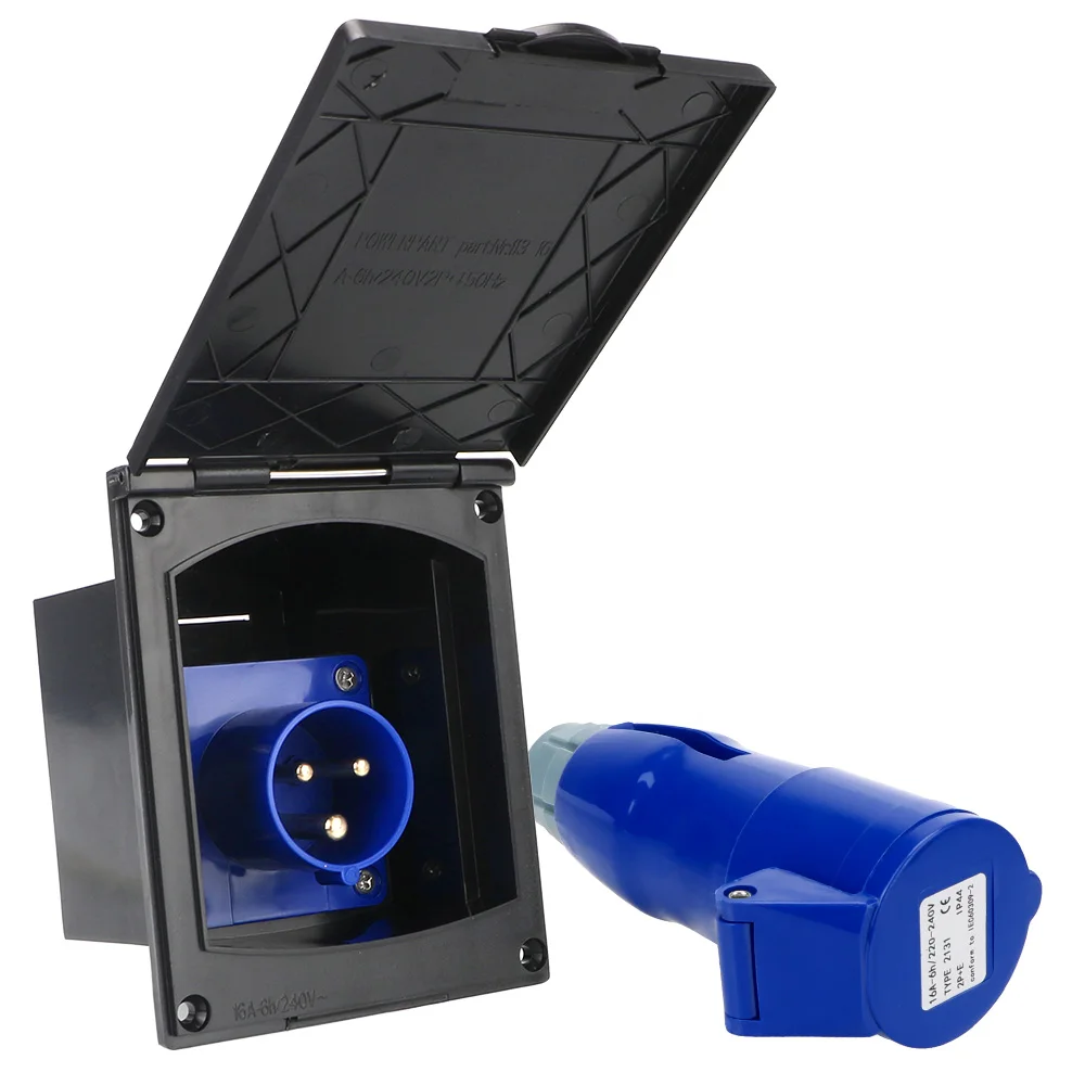 Motorhome Main Inlet Socket Plug Socket With Cover for RV Camper Marine ...