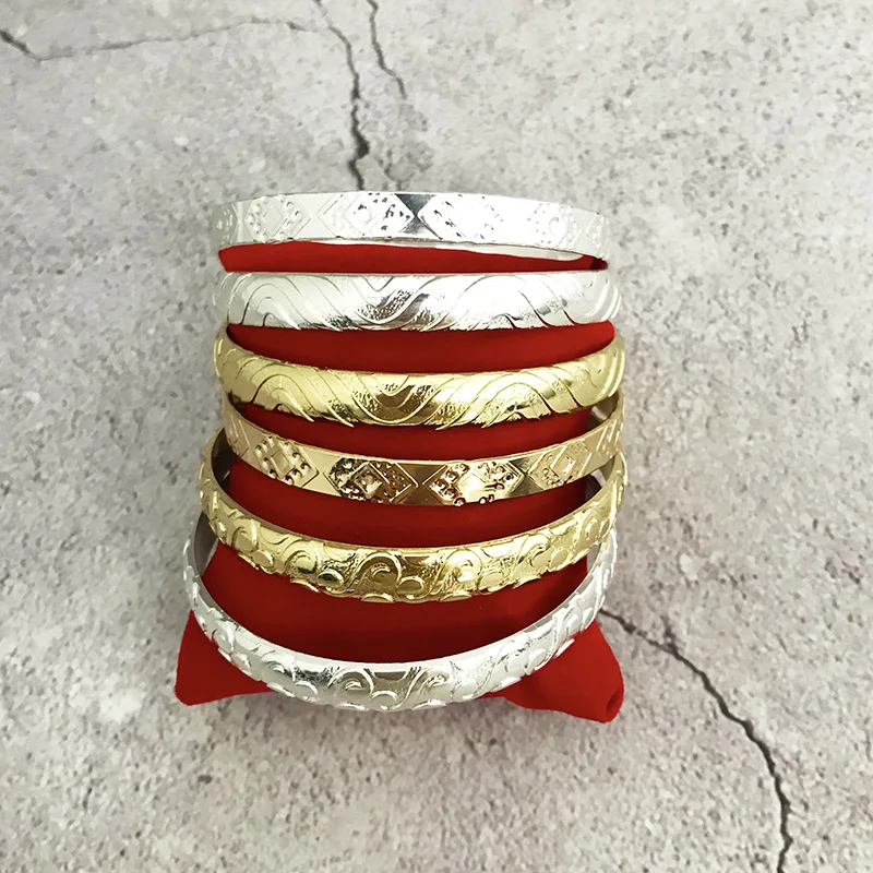 Dubai Metal Bracelet Moroccan Women's Wedding Charm Gold Color Fine ...
