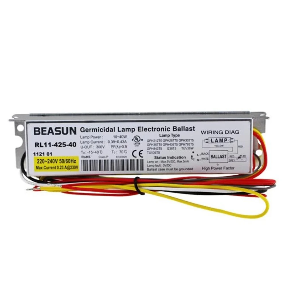RL11-425-40 40W Germicidal Lamp Electronic Ballasts UV Ballast T5 for GPH436T5L GPH793T5L ...