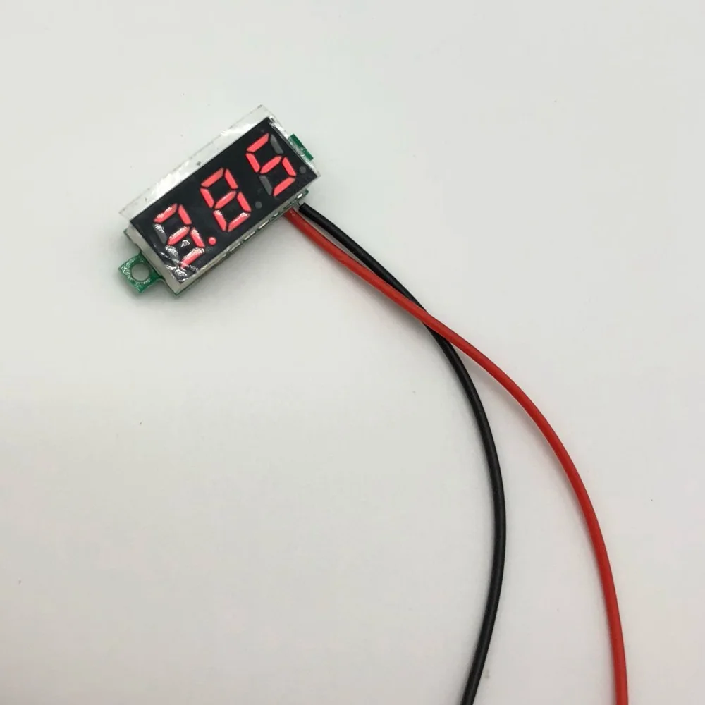 Rc Hobby Part 0.28 Inch Two-wire Dc Voltmeter 2.5-30v Small Digital ...