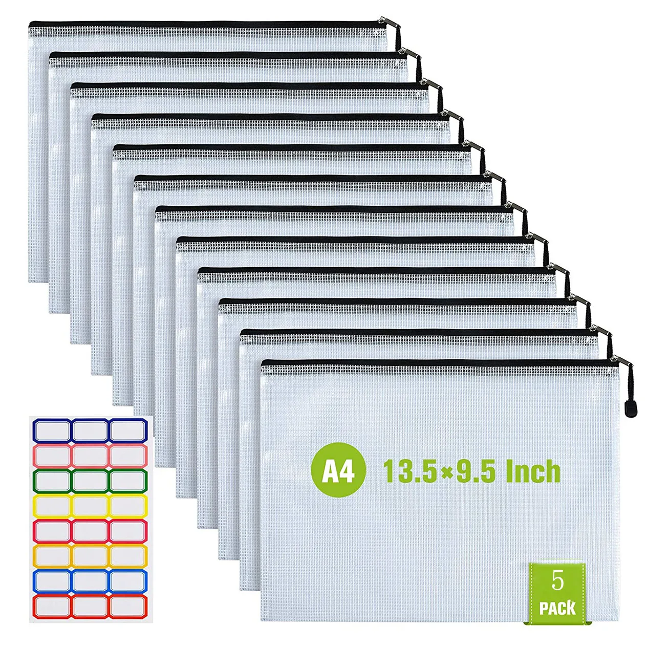 Plastic A4 Document Wallet Ziplock | Document Folder Zipper Mesh - A4 ...