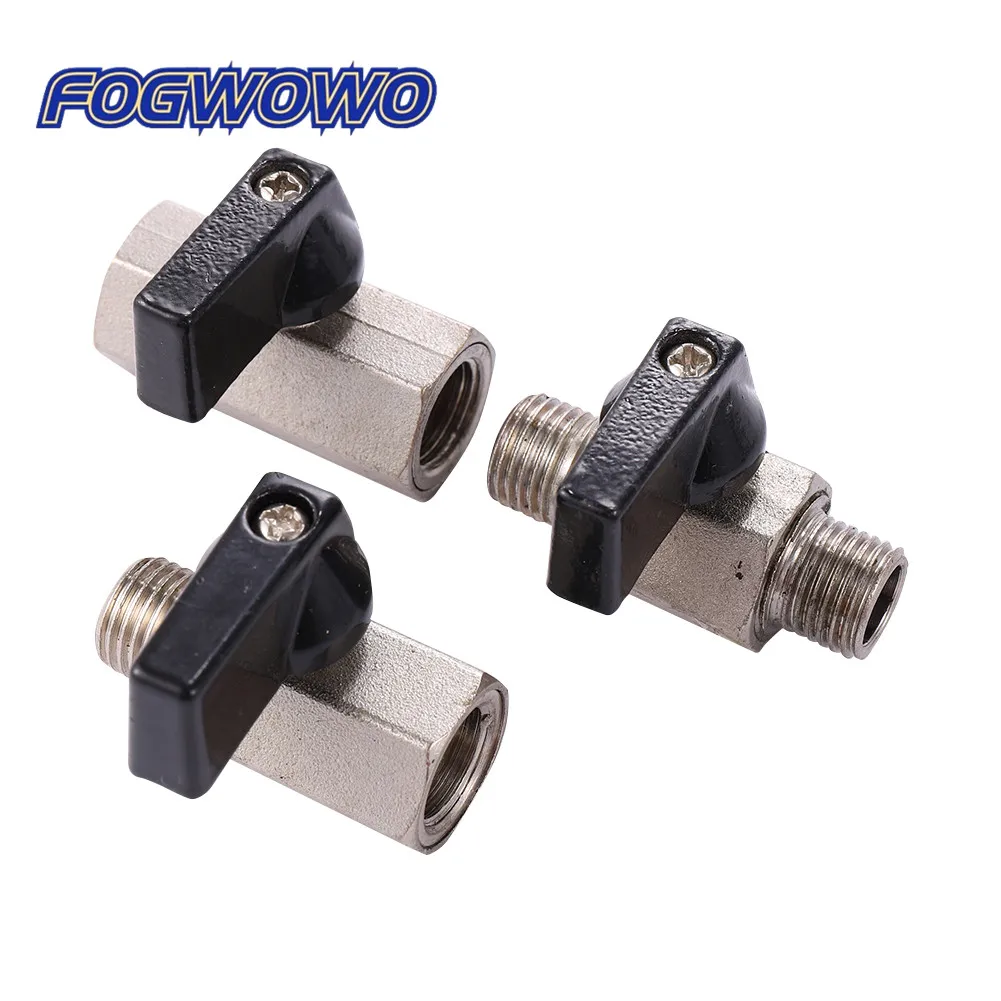 1/4" Threaded Mini Brass Ball Valve BSP Male To Female Air Compressor ...