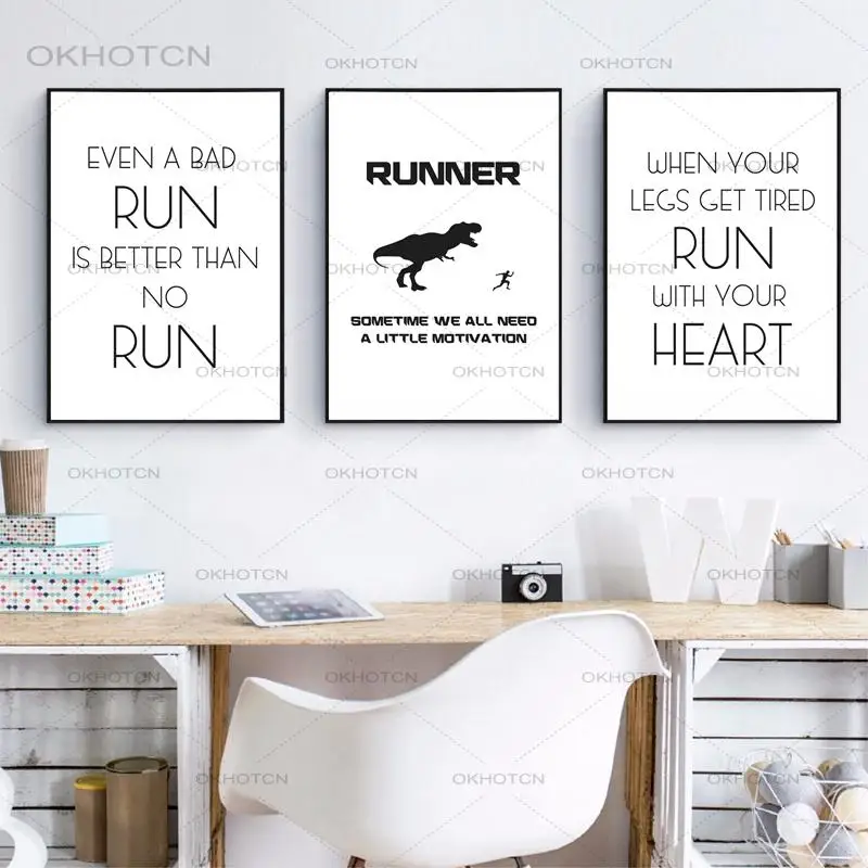 Motivational Posters Running | Pictures Running Pictures | Canvas Wall ...