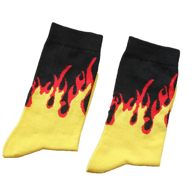 Socks Black Sports | Sports Skateboard | Flame Socks Mens | Fire Flame ...