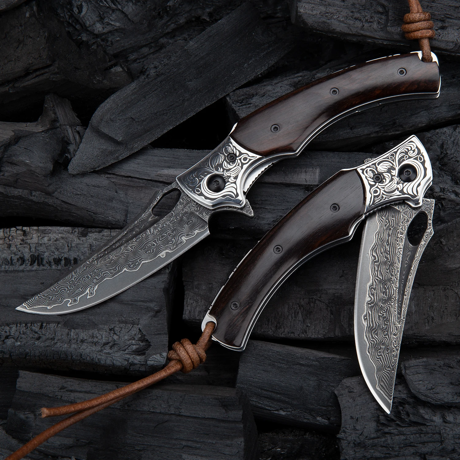 Damascus Steel Pocket Knife