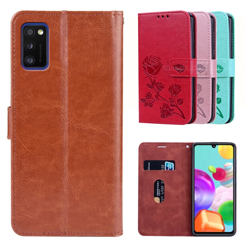 Luxury Leather Flip Cover For Samsung A41 Case Book For Telefoonhoesjes ...