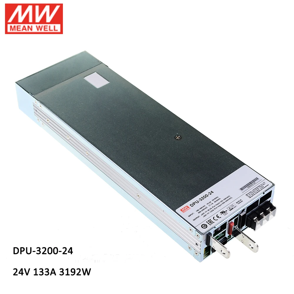 MEAN WELL DPU 3200 24 3200W 133A 24V 디지털 1U 슬림 크기 PFC 디지털 PSU 직렬 전원 공급 ...