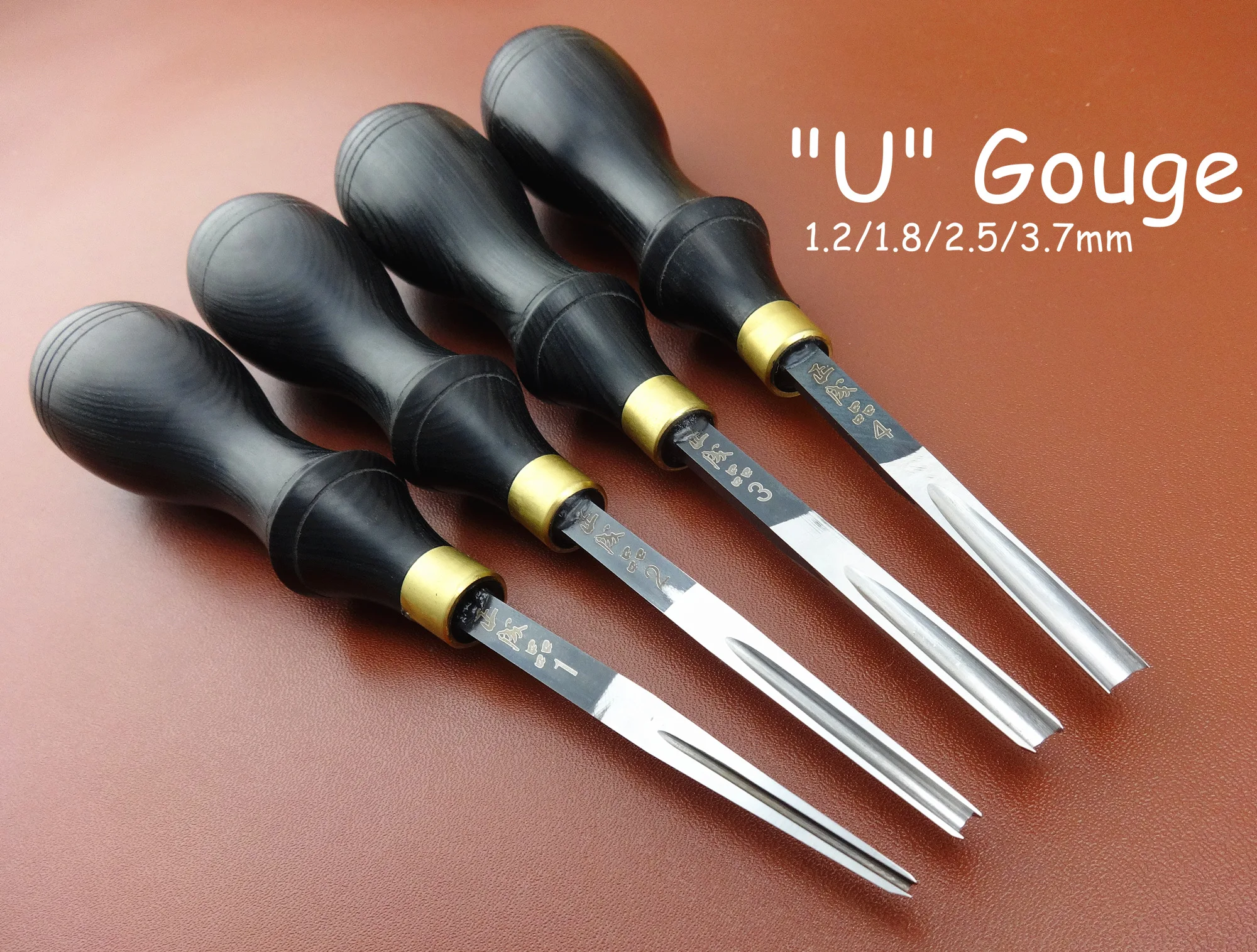 4pcs-Leather-Craft-U-Gouge-Cutting-Folding-Edge-Beveler-Skiving-Shovel ...