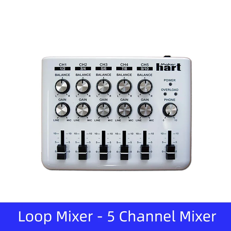 Loop Mixer - 5 Channel Stereo Audio Mixer With Loop Function ...