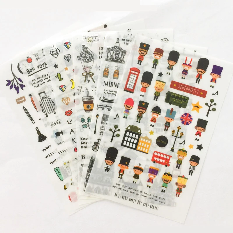 Travel Journal Stickers Set | Journal Sticker Sheet | London Sticker ...
