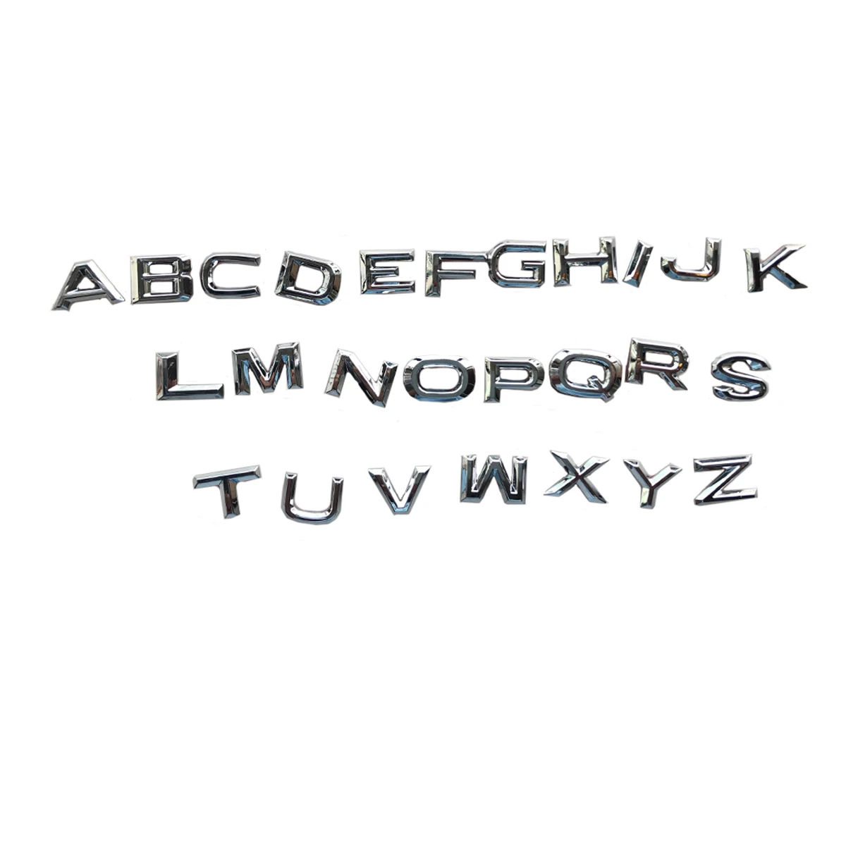 New Chrome Silver Letter Alphabet Word Personal Car Stickers For VW ...