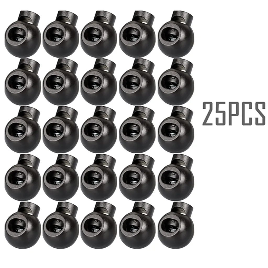 25pcs Cord Lock Spring Clasp Stop Single Hole Drawstring Stopper ...
