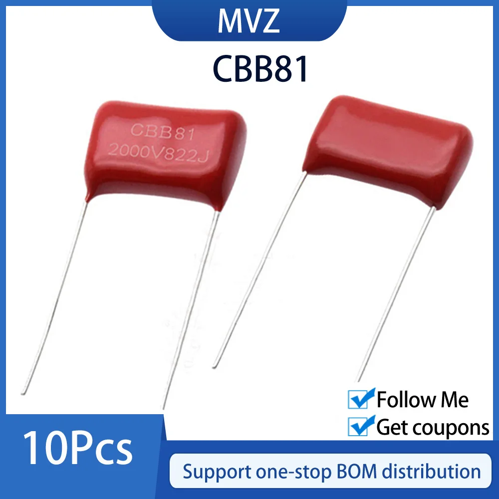 10pcs-1250V-1600V-2000V-CBB81-Polypropylene-film-capacitor-681J-682J ...