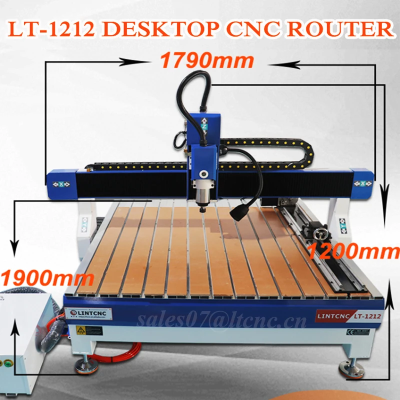 대한민국 소형 1212 프레임 키트, 완전한 워터젯, 4 축 박스형 나무 조각 기계, CNC 라우터 스틸 목공 ...