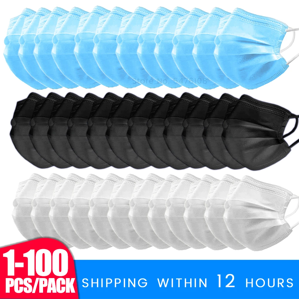 100/50/20/10/5/3/1 Pcs maskers disposable mask anti dust safety mascara ...