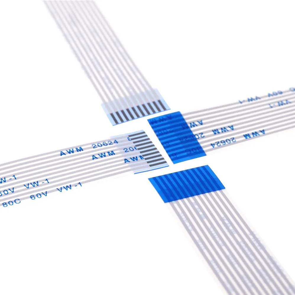 100 pcs 플렉시블 플랫 케이블 FFC 10 PIN 1.25mm 피치 70 120 150 200 500 mm 길이 타입 B ...