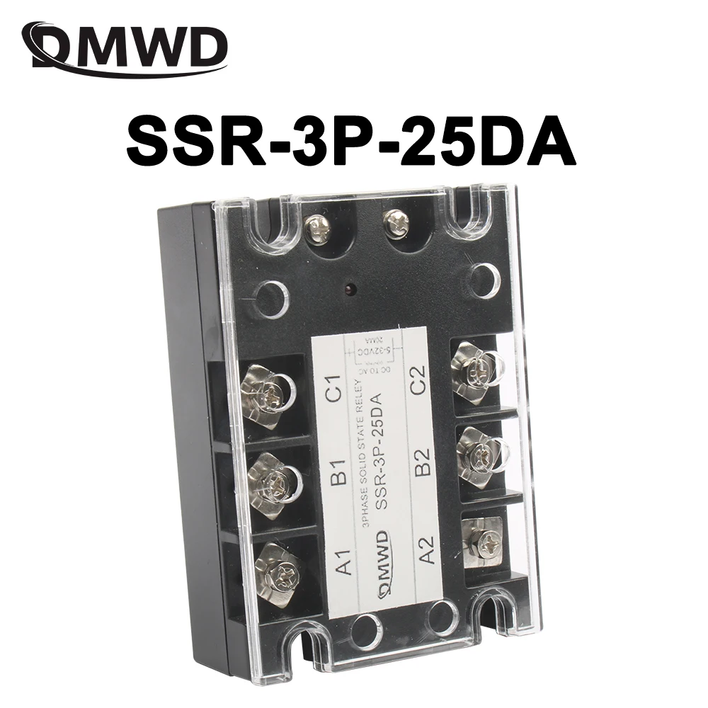 25a Dc Control Ac Three Phase Solid State Relay Ssr Ac Three Ssr-3p ...