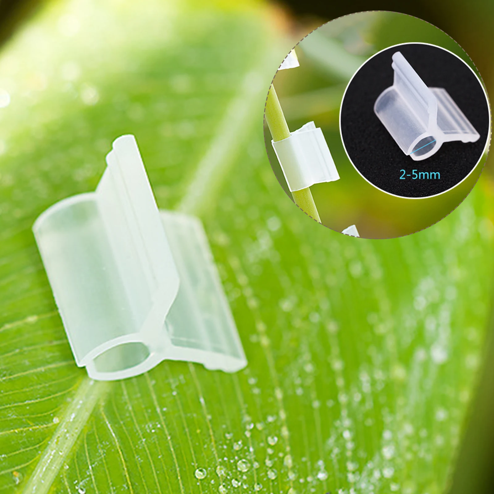 Tuteur Plante,Clips de Support de plante en plastique,100 pièces,Clips de greffage pour Tube ...