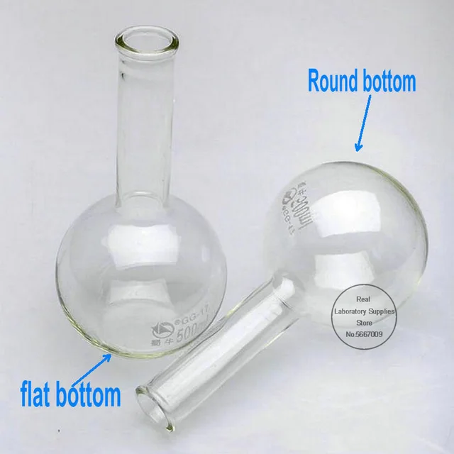 Flat Bottom Flask Diagram 1pc Lab Glass 100ml 2000ml Round/flat Bottom