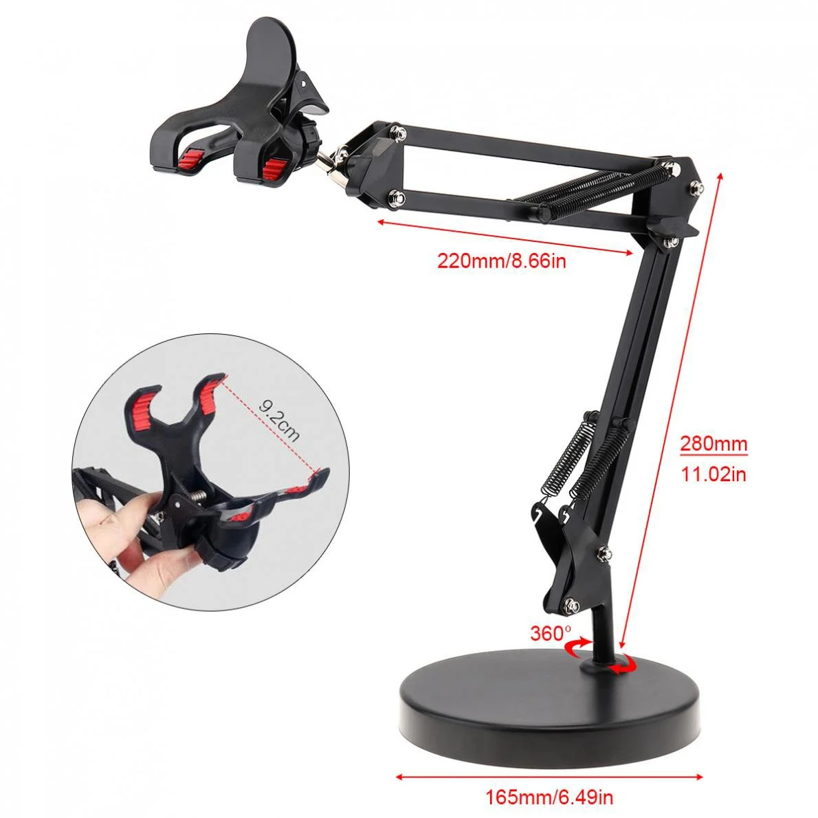 Pince micro-Support extensible en métal pour téléphone portable ...