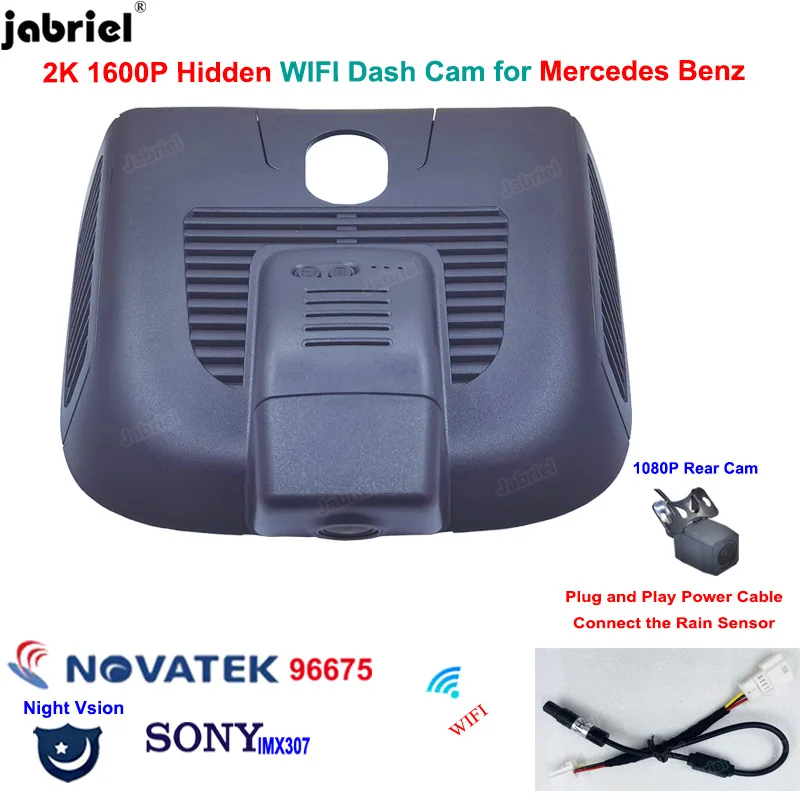 2K-1600P-Wifi-Dash-Cam-Car-Dvr-Camera-For-Mercedes-A-Class-w177-GLA ...