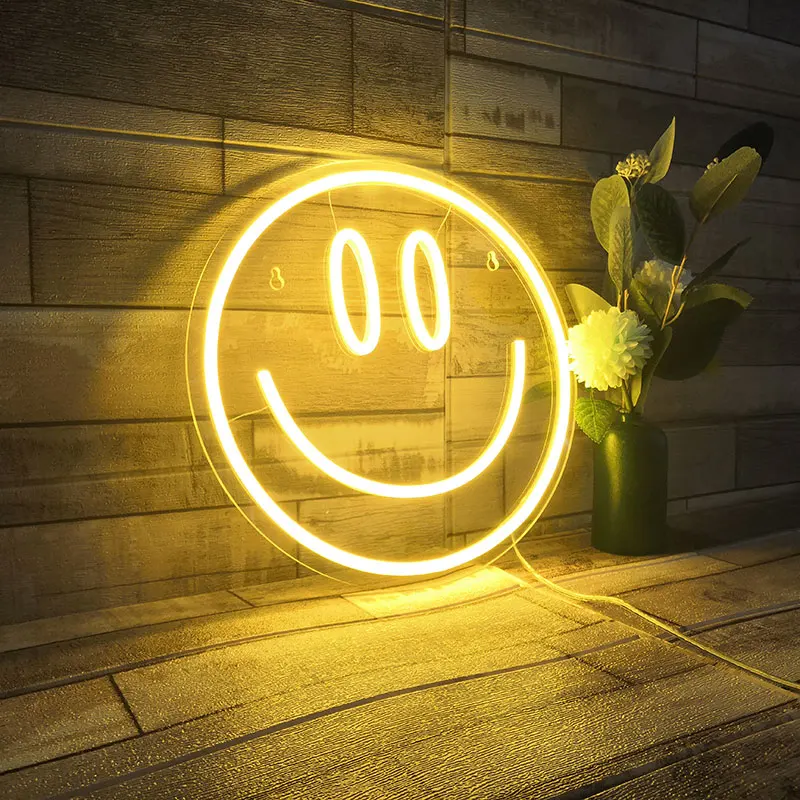 Home & Living Home Décor Smile Neon Sign Led Neon Sign Custom Neon Sign ...