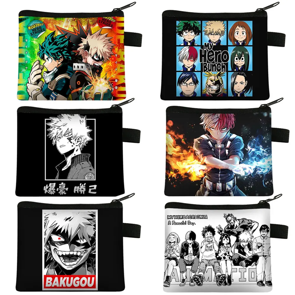 Anime My Hero Academia Coin Purse Kawaii MHA Wallet Cartoon Himiko Toga ...