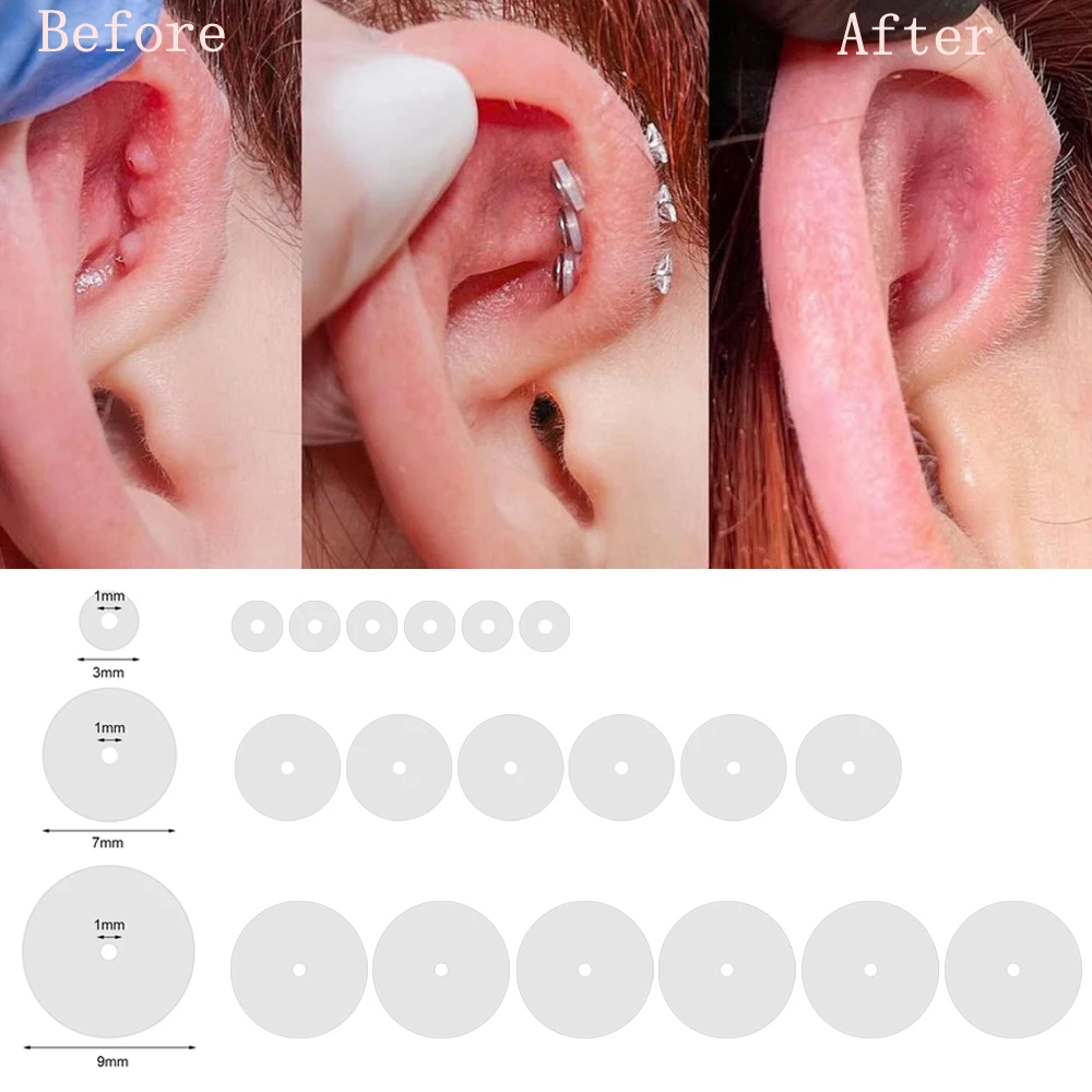 Zs 6-200pcs/lot Silicone Piercing Healing Discs Flexible Anti ...