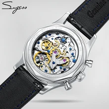 Sugess Panda Chronograph Mechanical Mens Watch Seagull Movement st1901 ...