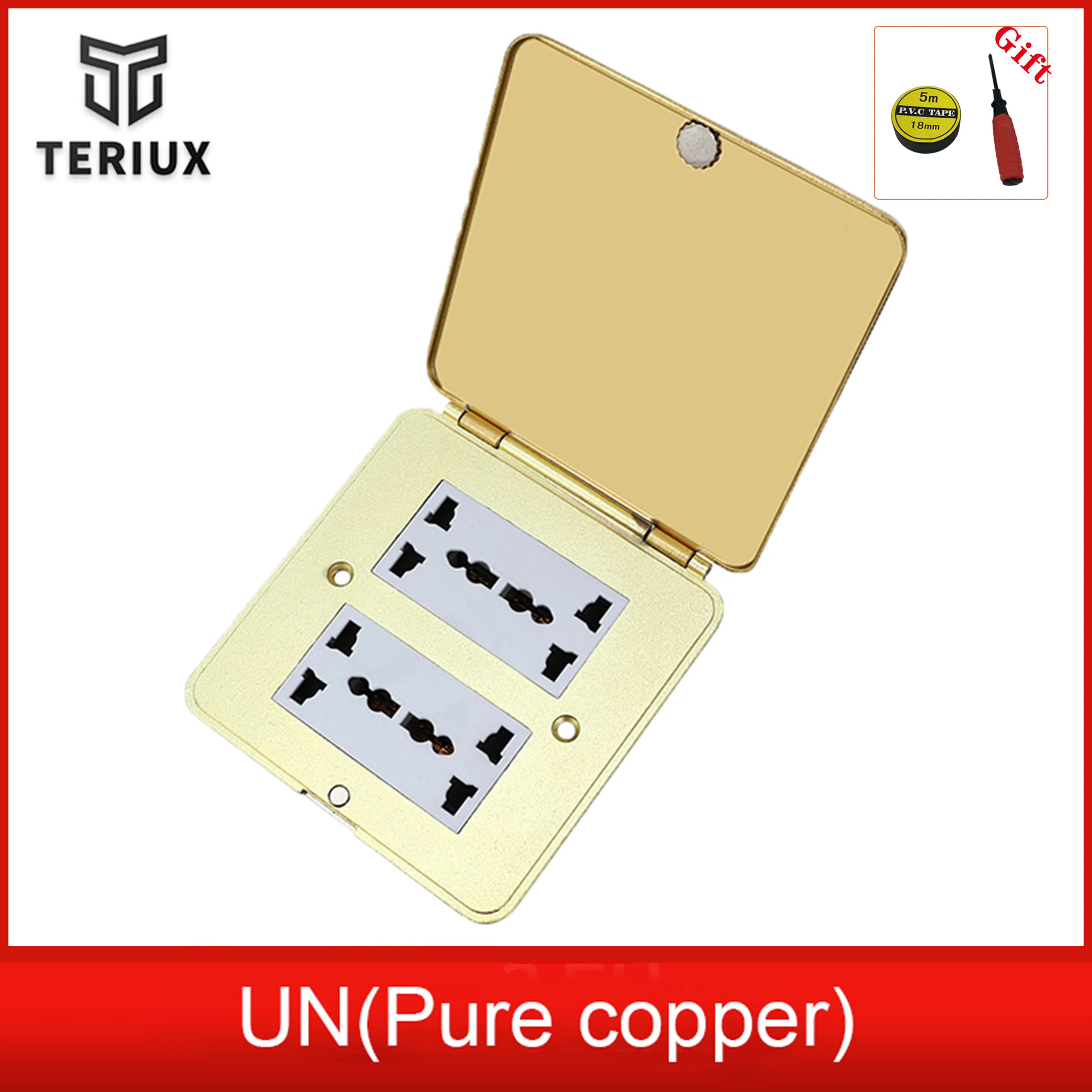 Universal Teriux flat flip type floor socket floor electrical outlet ...