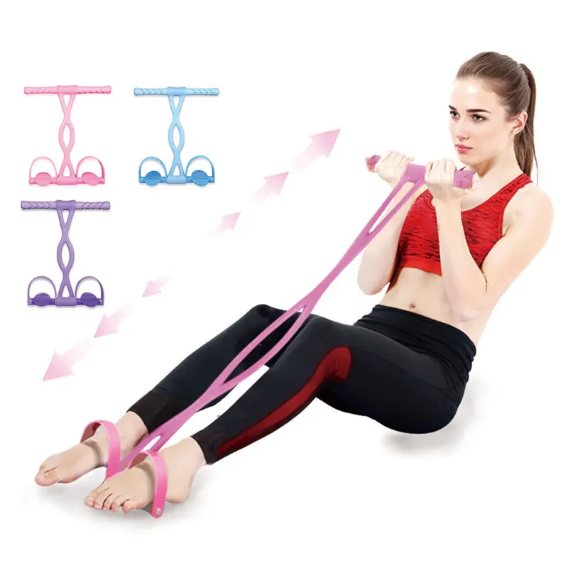 Latex-Elastic-Pull-Ropes-Resistance-Bands-Pedal-Ankle-Puller-Exerciser ...