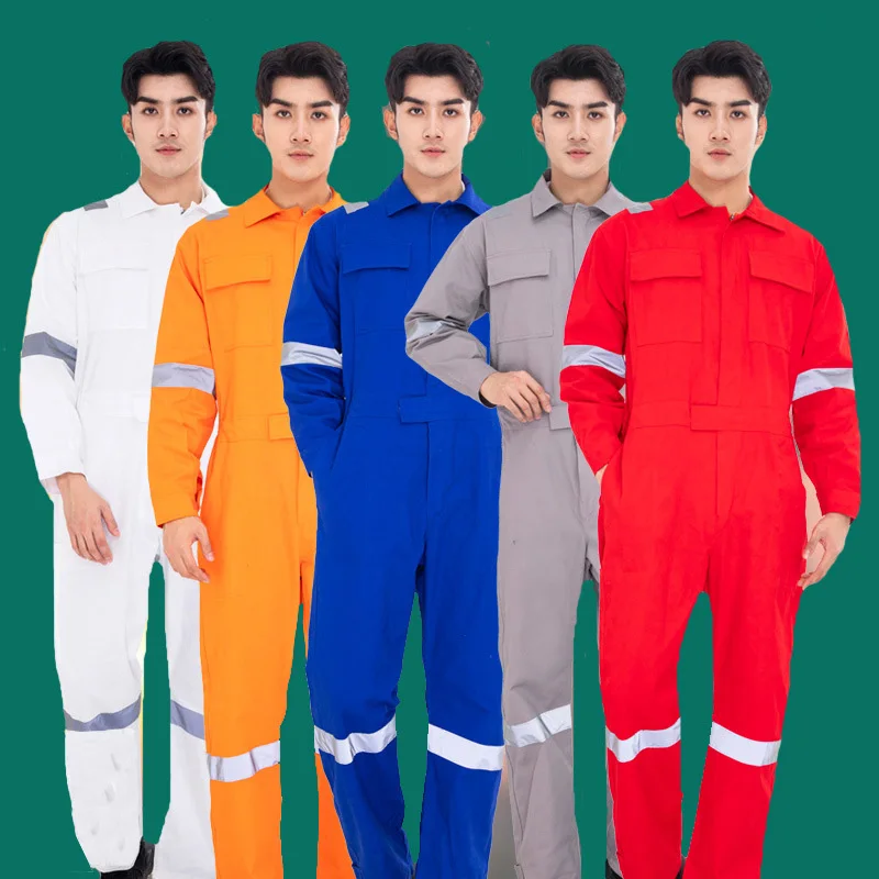 100-Cotton-Welding-Clothing-Working-Suit-Long-Sleeve-Overalls-Workmen ...