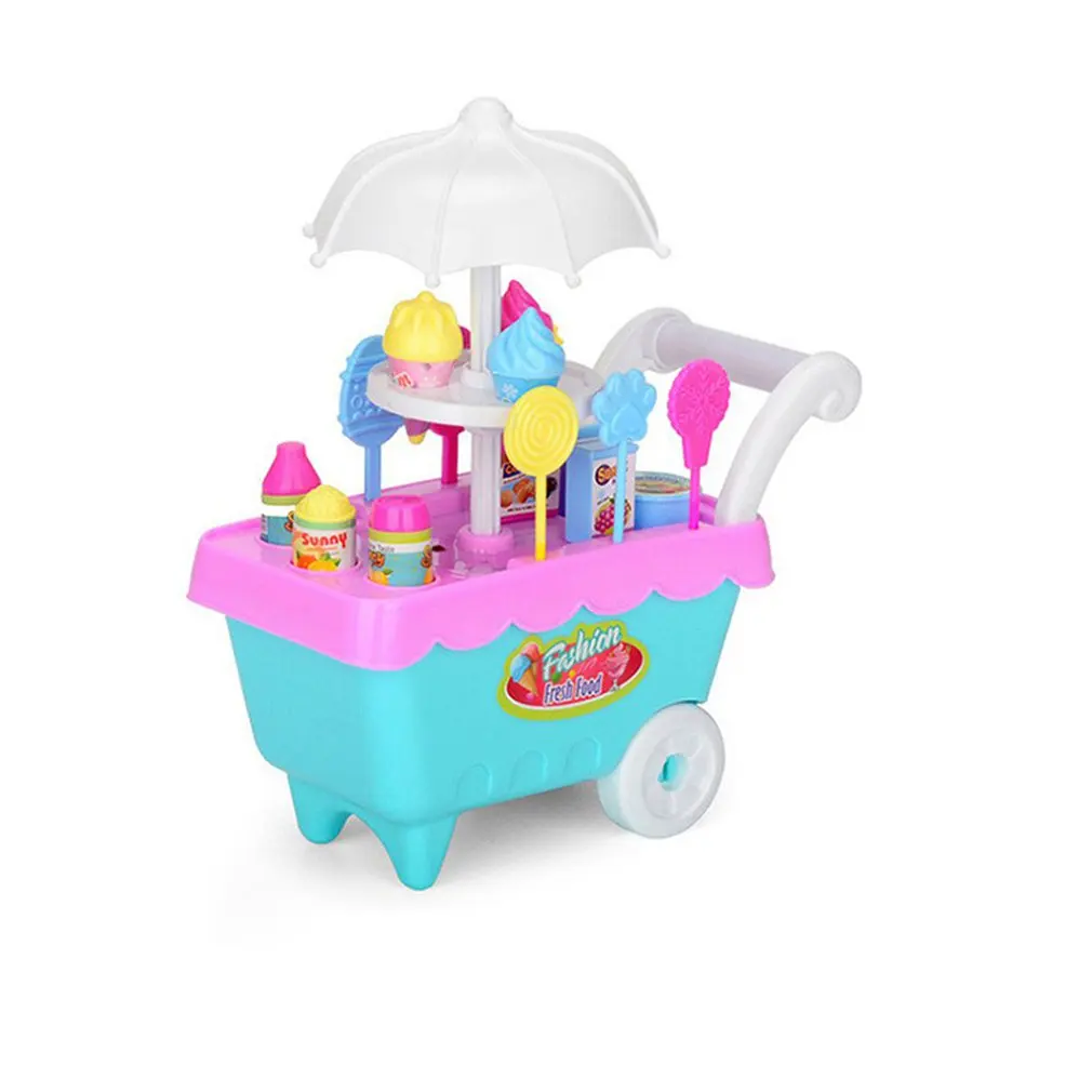 Children'S Simulation Candy Ice Cream Carts Girls Educational Toys Play ...