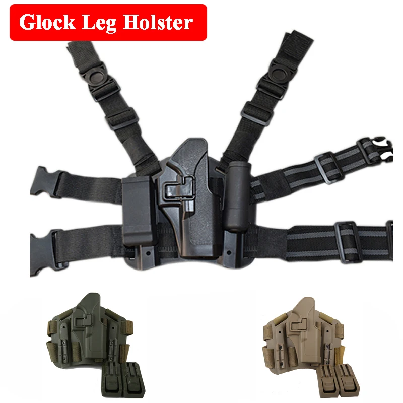Glock acessórios tactical glock pistola perna coldre caça pistola glock ...